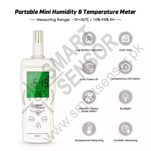 Humidity And Temperature Meter in Pakistan | Smart Sensor Pakistan